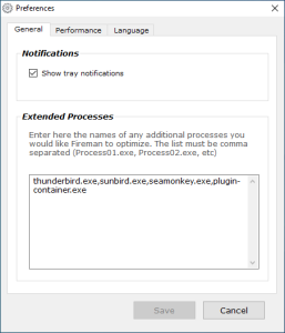Firemin → Optimize Browser Memory Usage